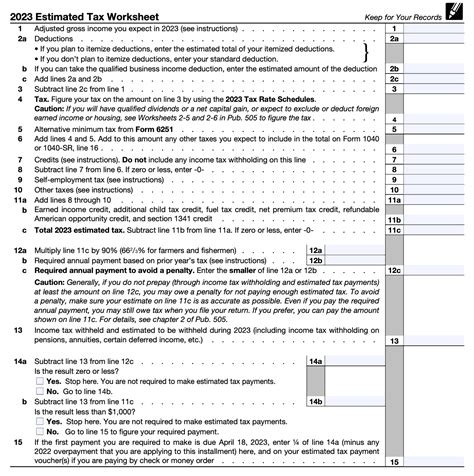 Form 1040 Es Guide Simplify Your Tax Planning
