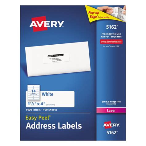 Title Avery 5162 Template Customizable And Efficient Labeling