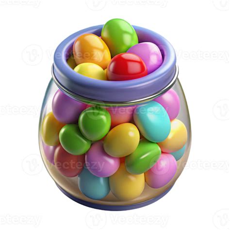 Dramatic Classic Colorful Candy Jar 3d Render Exclusive 56605107 Png