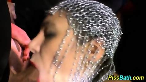 Weird Slut Drinking Piss