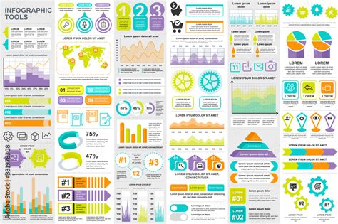 Business Infographic Elements Set Data Visualization Bundle For