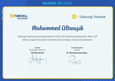 Muhammed Altunışık On Linkedin React Frontend Reactjs Javascript Gelecegiyazanlar