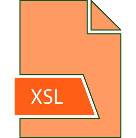 Xsl File Format Icon In Shapes 2 Colors And Side Contour 57325251 Png