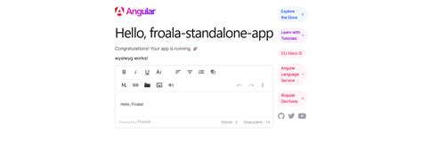 Froala Html Editor In Angular Without Ssr