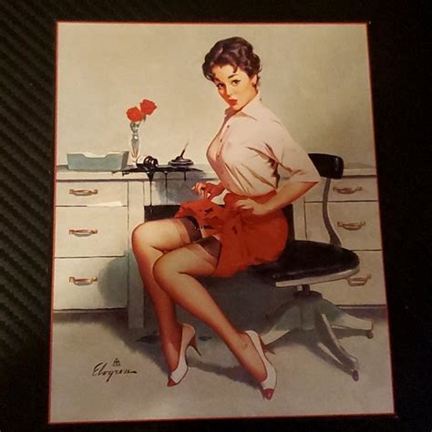 Brown And Bigelow Wall Decor Vintage Sexy Secretary Pinup By Elvgren Picture Poshmark