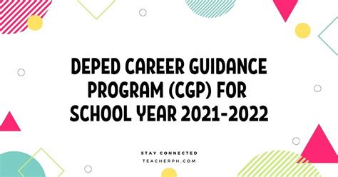 Deped Career Guidance Program Cgp For School Year 2021 2022 Teacherph