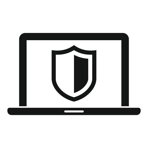 Secured Laptop Icon Simple Style 14502994 Vector Art At Vecteezy