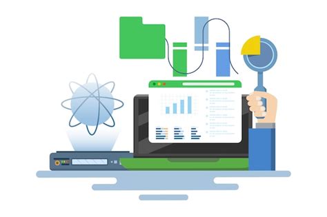 Premium Vector Vector Concept Of Data Science Or Online Data Storage Technology Or Automated