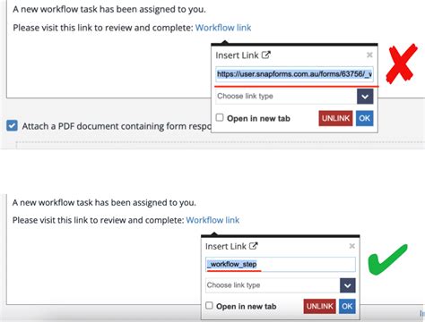 how to fix a broken workflow email link snapforms resources and faqs