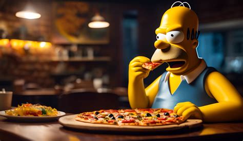 Epic Pizza Feast With Homer Simpson And Ed Boon Ai Wallpapers