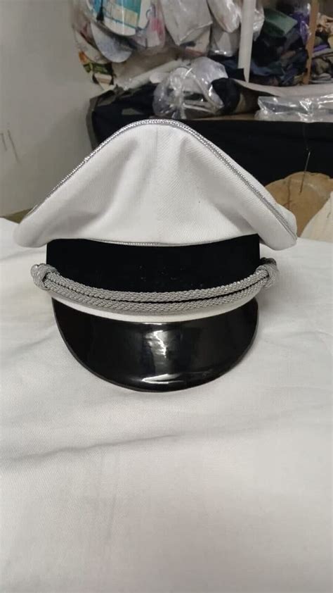 Replica Ww2 German Desert Ss Officer Hat Cap Visor Wwii Officer Cap Ebay