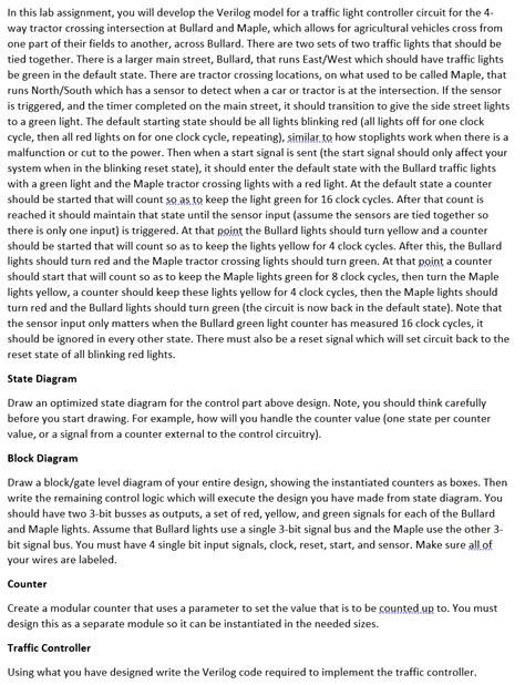 In This Lab Assignment You Will Develop The Verilog Chegg Com