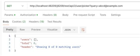 The Rest Api Call For The User Picker Does Not Retrieve Any Data