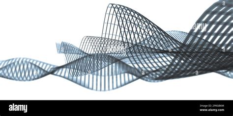 Abstract Illustration Of Wireframe Sound Waves Visualization Of Frequency Signals Audio