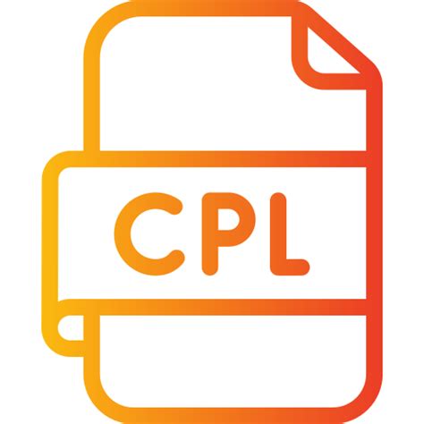 Cpl File Generic Gradient Outline Icon Cpl File Generic Gradient Outline Icon