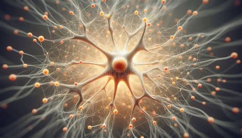 Ai Generated Illustration Of A Futuristic Neural Network With Glowing