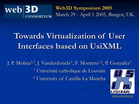 Ppt Towards Virtualization Of User Interfaces Based On Usixml