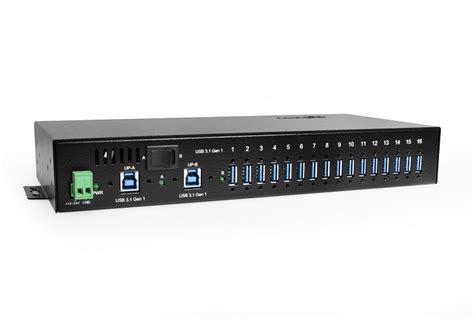 16 Port Industrial Usb 3 0 Hub Up To 1 5a Charging Per Port