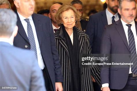 Queen Sofia At The Exit Of The Traditional Kissing Of Jesus Of News