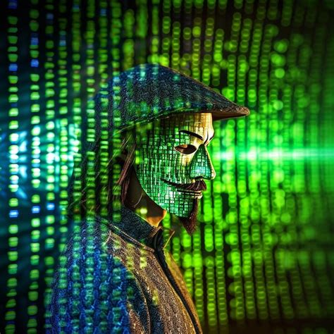 Premium Ai Image A Computer Hacker Wearing A Combination Of A Guy Ai Generated Image