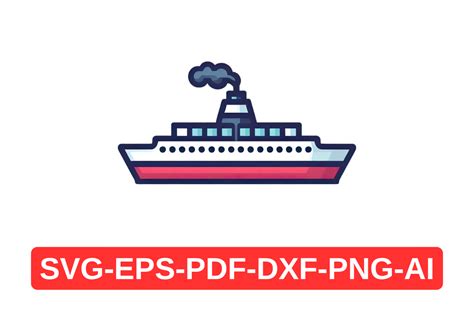 Ferry Vector Svg Clipart Print Graphic By Artful Assetsy · Creative Fabrica