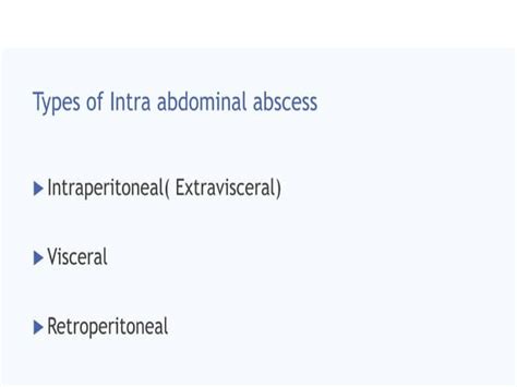 Intra Abdominal Abscess And Its Management Ppt