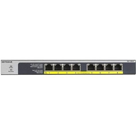 Netgear Gs108lp 100nas 8 Port Poe Poe Gigabit Ethernet Unmanaged Swit Network Hardwares