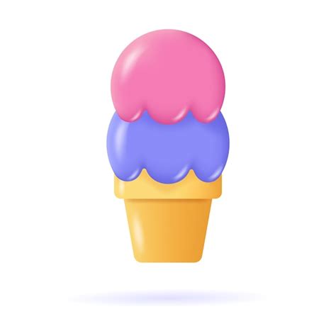 Premium Vector Vector Ice Cream Symbols Summer Concept 3d Vector Icon Cartoon Minimal Style