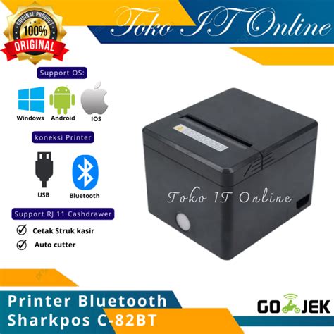 Printer Kasir Thermal Sharkpos C 82bt C82bt Printer Struk Setara Iware Iw J82bt Ukuran Kertas