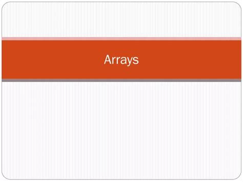 PPT Arrays PowerPoint Presentation Free Download ID