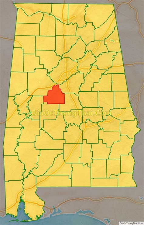 Map Of Bibb County Alabama Thong Thai Real