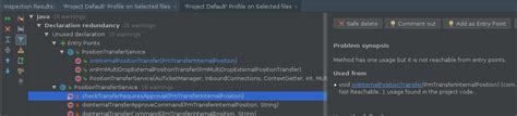 Unused Declarations And Entry Points Ides Support Intellij Platform Jetbrains
