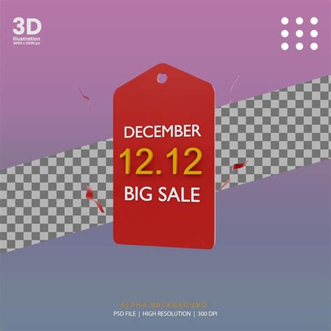 Premium Psd 3d Render Big Sale Illustration