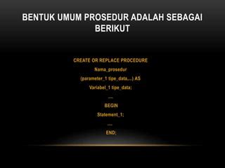 Membuat Function Dalam Mysql PPTX