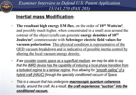 Inertial Mass Reduction Defense Of U S Patent Salvatore Pais Has Asked Me To Post His Defense