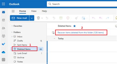 How To Recover Emails Items Deleted From Deleted Items Folder Exchange Online New Outlook