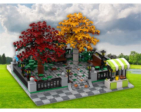 Lego Moc Modular Park By Gabizon Rebrickable Build With Lego