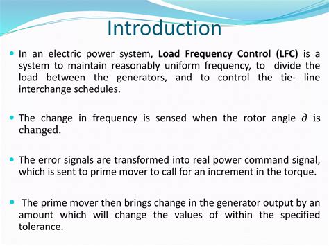 Load Frequency Control Of Two Area System Pptx
