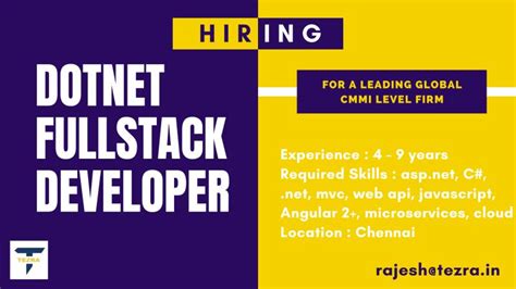Tezra Recruitment Agency On Linkedin Hiring Dotnetfullstackdeveloper Fullstackdevelopers