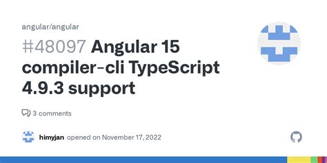 Angular 15 Compiler Cli Typescript 493 Support · Issue 48097