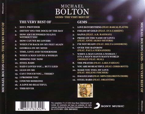 Car Tula Trasera De Michael Bolton Gems The Very Best Of Michael