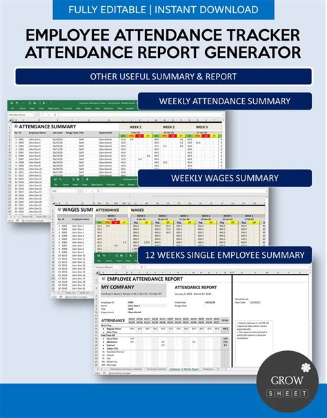 Employee Attendance Tracker And Automated Report Generator Weekly Leave Planner And Tracker Xl
