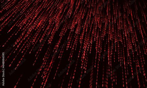 Binary Computer Code Cyber Background Constructed With Numbers One And