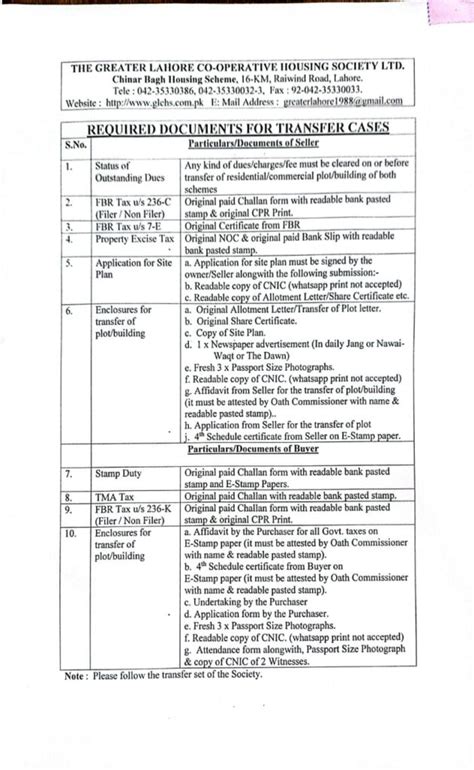 Plot Transfer The Greater Lahore