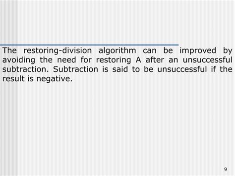Restoring And Nonrestoring Division Pptx