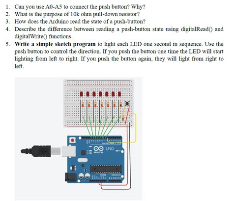 solved can you use a0 a5 ﻿to connect the push button