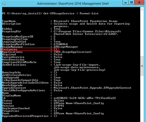 Sp2016 Site Usage Logging Not Working No Online Instance For Service