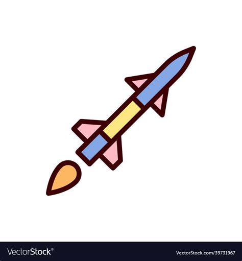 Rocket Icon Spaceship Royalty Free Vector Image