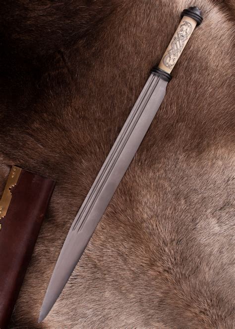 Viking Long Seax With Bone Grip In Jellinge Style 10th C Viking Sax