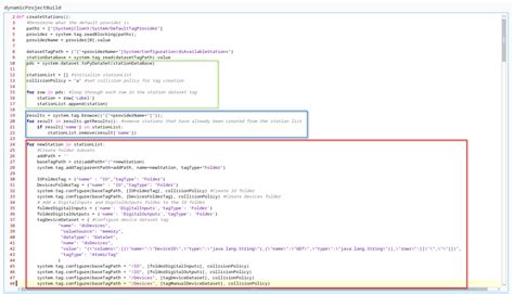 dynamically creating stations and tags in ignition dmc inc